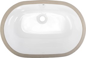 Rea Vena, oválné umyvadlo pod desku, 63,5 × 42,7 cm, bílá lesklá, REA-U3589