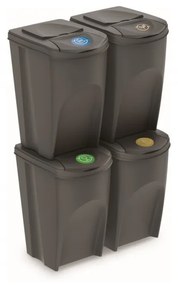 Odpadkový koš na tříděný odpad 4 x 35 l PH ŠE