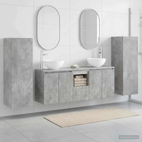 Sada koupelnového nábytku 5 ks Betonově šedá 33 x 34,5 x 100 cm 3405986