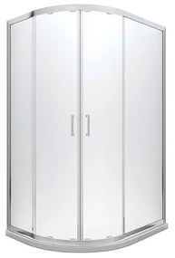 Besco Asymetrický sprchový kout MODERN AS 100x80 (120x90), výška 185 cm Rozměry (cm): 120x90, Barva profilů a typ výplně: profily: chrom, výplň: transparent