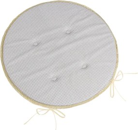 Bellatex Sedák Adéla kulatý hladký průměr 40 cm Kostička Šedá,Bílá