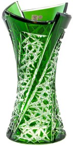 Váza Fan, barva zelená, výška 305 mm
