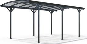 Přístřešek na auto BestBerg BBCP-CP8 / 17,3 m² / 576 x 300 x 219 cm / antracit/šedá