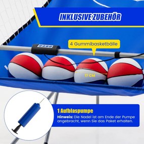Costway 8 v 1 basketbalový stroj s 4 míči a vzduchovou pumpou a 8 herní režimy