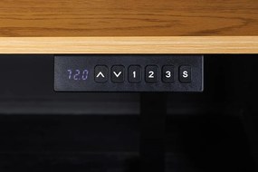 Výškově nastavitelný psací stůl Jayden 160 cm přírodní dub