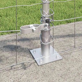 Zahradní euro plot s betonovým základem 25 x 0,8 m Stříbrná 3351040