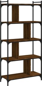 vidaXL Knihovna s 5 policemi 76x32x158 cm kompozitní dřevo [833944] Barva: hnědý dub