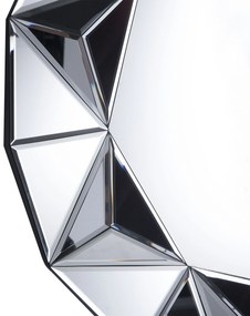 Nástěnné stříbrné zrcadlo ø70 cm HABAY Beliani