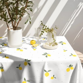 Goldea hranatý ubrus 100% bavlněné plátno - citrony 80 x 80 cm