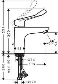 Hansgrohe Focus umyvadlová baterie 100 31911000