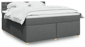 Box spring postel s matrací tmavě šedá 180x200 cm textil 3289074