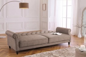 Designová rozkládací pohovka Scarlet 220 cm šedo-hnědý samet