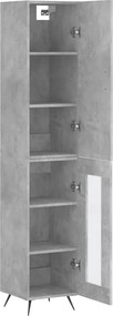 Skříň highboard betonově šedá 34,5x34x180 cm kompozitní dřevo 3199021