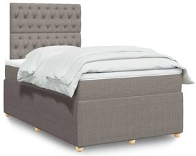 Box spring postel s matrací taupe 120x190 cm textil 3292006
