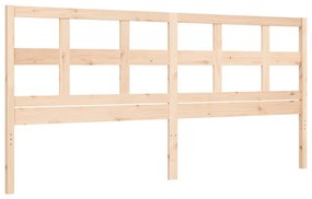 Rám postele s čelem 200 x 200 cm masivní dřevo,  3194851