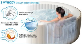 Marimex | Vířivý bazén Pure Spa - Jet & Bubble Deluxe HWS 4 + Solární sprcha UNO 35 l hliníková s LED světlem | 19900164