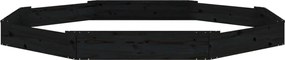 vidaXL Pískoviště se sedáky bílé osmiúhelník masivní borové dřevo [825027] Barva: Přírodní borovice