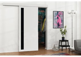 Posuvné dveře Mereno V 90, Barva: bílá + grafit + černý lacobel