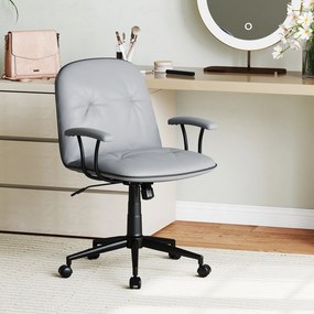 Costway Kancelářská židle ergonomická psací židle z umělé kůže s polstrovanými