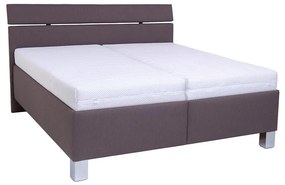 Čalouněná postel s úložným prostorem bez matrace ALIS 160x200 cm hnědá 8590828933144