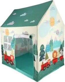TEDDIES Dětský hrací stan s autíčkem / Dětský stan / 95 x 71 x 105 cm