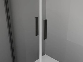 Mexen Exo sprchové dveře dvoukřídlé výklopné 80 cm, transparentní, černé - 8182-080-000-70-00