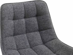 Sada 2 barových židlí Dartford látka – tmavě šedá