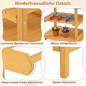 Costway Bahenní kuchyňka dětská venkovní dětská kuchyňka se sporákem a doplňky