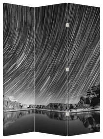 Paraván - Černobílá hvězdná obloha (126x170 cm)