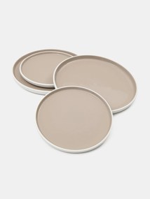Sinsay - Jednobarevné keramické talíře 2 pack - béžová