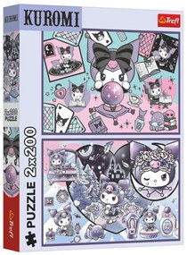 Puzzle 2v1 Neplechy s Kuromi 2x200 dílků 41x27,5cm v krabici 26x34x4,5cm