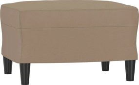 Křeslo s podnožkou cappuccino 60 cm umělá kůže 3201204