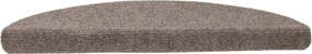 Schodové rohože samolepicí 15 ks 65 x 21 x 4 cm béžové, půlkulaté, velké 322355