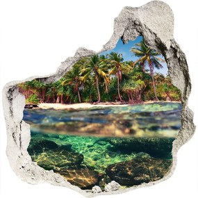 Wallmuralia Nálepka fototapeta 3D na zeď Tropická pláž 75x75 cm