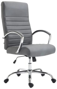 Kancelářská židle Tadlow - umělá kůže | šedá