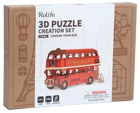 RoboTime 3D dřevěná skládačka Londýnský double-decker