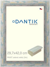 DANTIK rámeček 29,7x42 | PAINT zelená velká (Plexi Čiré)