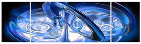 Modrý abstraktní obraz (170x50 cm)