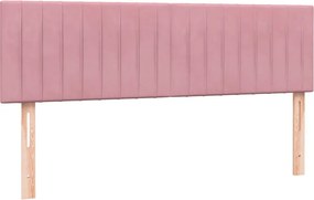 Box spring postel s matrací růžová 160x210 cm samet 3316412