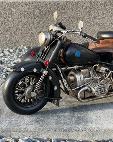 Plechový model - Motocykl se postranním vozíkem