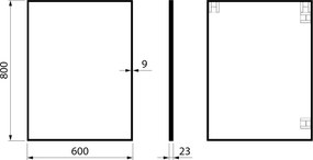 Sapho Sapho, NOTION SLIM zrcadlo v rámu, 60x80cm, zlato mat, NT860G