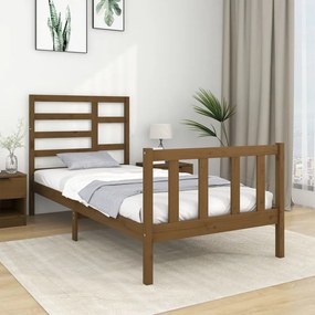 vidaXL Rám postele masivní dřevo 75 x 190 cm malé jednolůžko [3105889] Barva: Černá