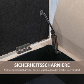 HOMCOM Lavice do obývacího pokoje Moderní čalouněná lavice s úložným prostorem, sametový polyester, kaučukové dřevo, područky, 115.5x43.5x66cm| Aosom