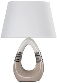 CLX Moderní stolní keramická lampa TODI, 1xE27, 60W, béžovobílá 41-79954