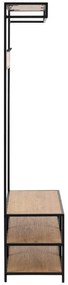 Scandi Dubový věšák s botníkem Darila 185 x 77 cm
