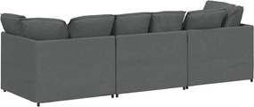 Modulární pohovka s polštáři textil tmavě šedá 3321268