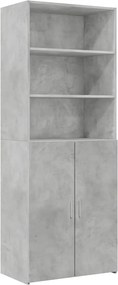 Úložná skříňka betonově šedá 70x42,5x225 cm kompozitní dřevo 3281318