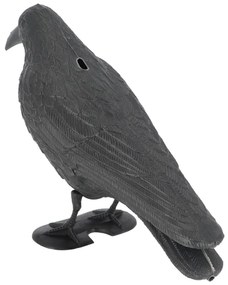 Zahradní figurka z polyethylenu Crow, 21,5 cm, černá