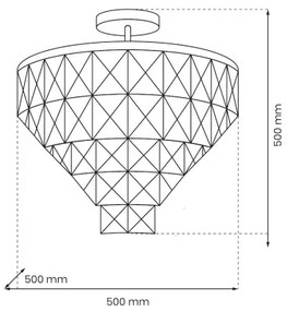 Lustr na tyči CHELSEA 6xE14/40W/230V pr. 50 cm lesklý chrom