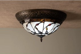 Stropní světlo Tiffany Nature - Ø 38*19 cm 2x E14 / max 40w